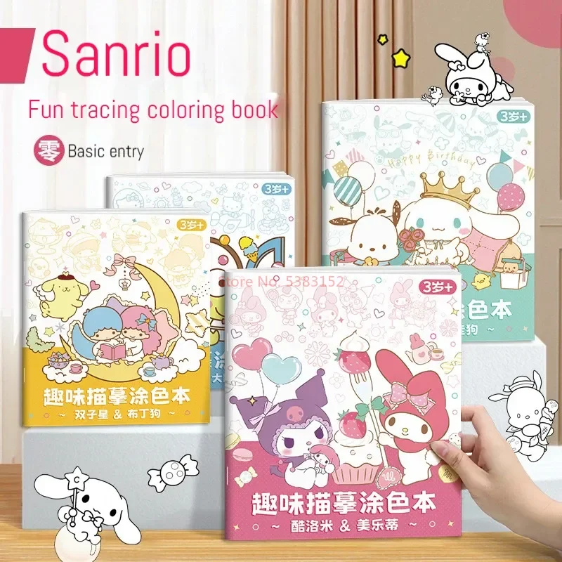 Children-s-Sanrio-Painting-Notebook-Kawaii-Anime-Sketching-Coloring ...