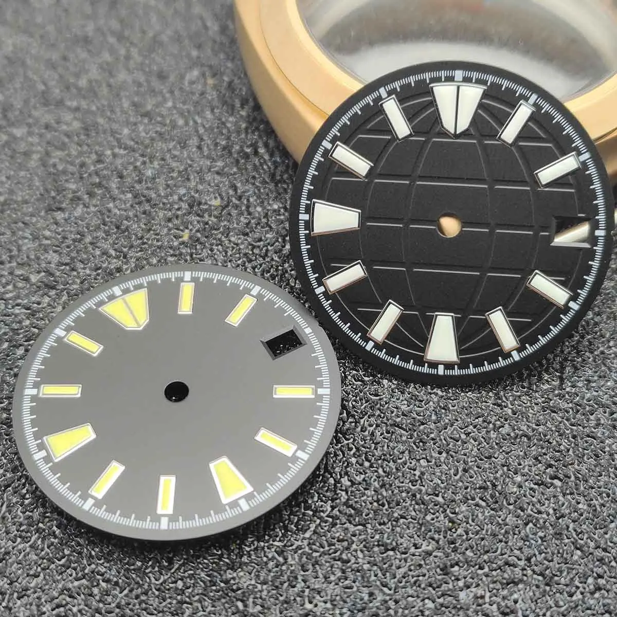 28-5MM-Diameter-Watch-Dial-Green-Luminous-Dial-for-NH35-Watch-Movement ...