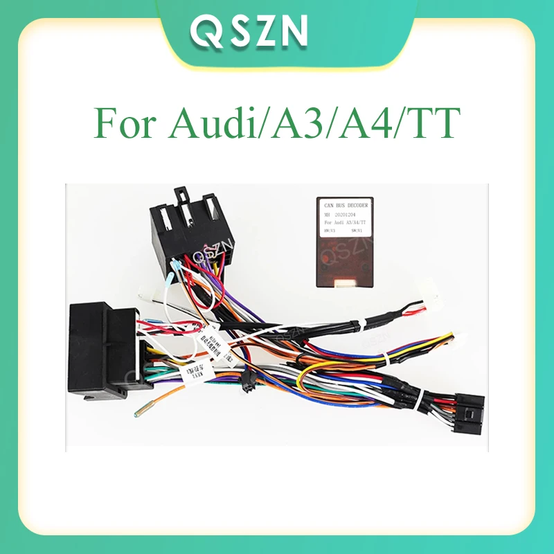 Car radio Canbus Box Decoder For Audi A3 A4 TT 16PIN Wiring Harness ...