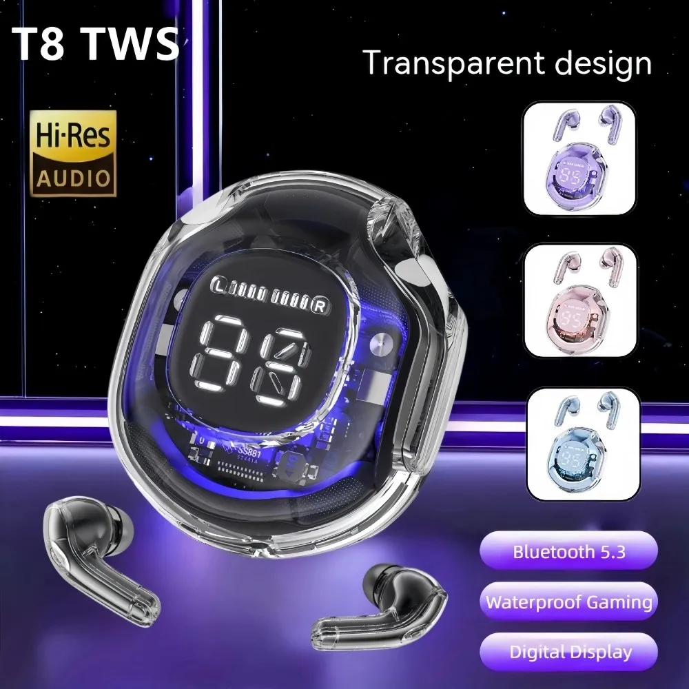 NEW-TWS-T8-Earphone-Bluetooth-Headphones-with-Mic-9D-Stereo-T8-Earbuds ...