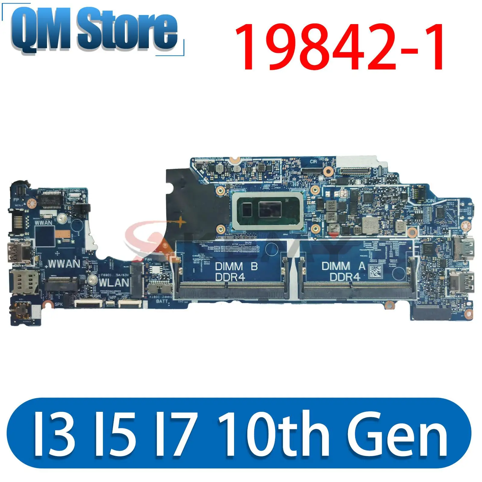 19842-1 For Dell Latitude 5310 Laptop Motherboard With i3-10110U i5 ...