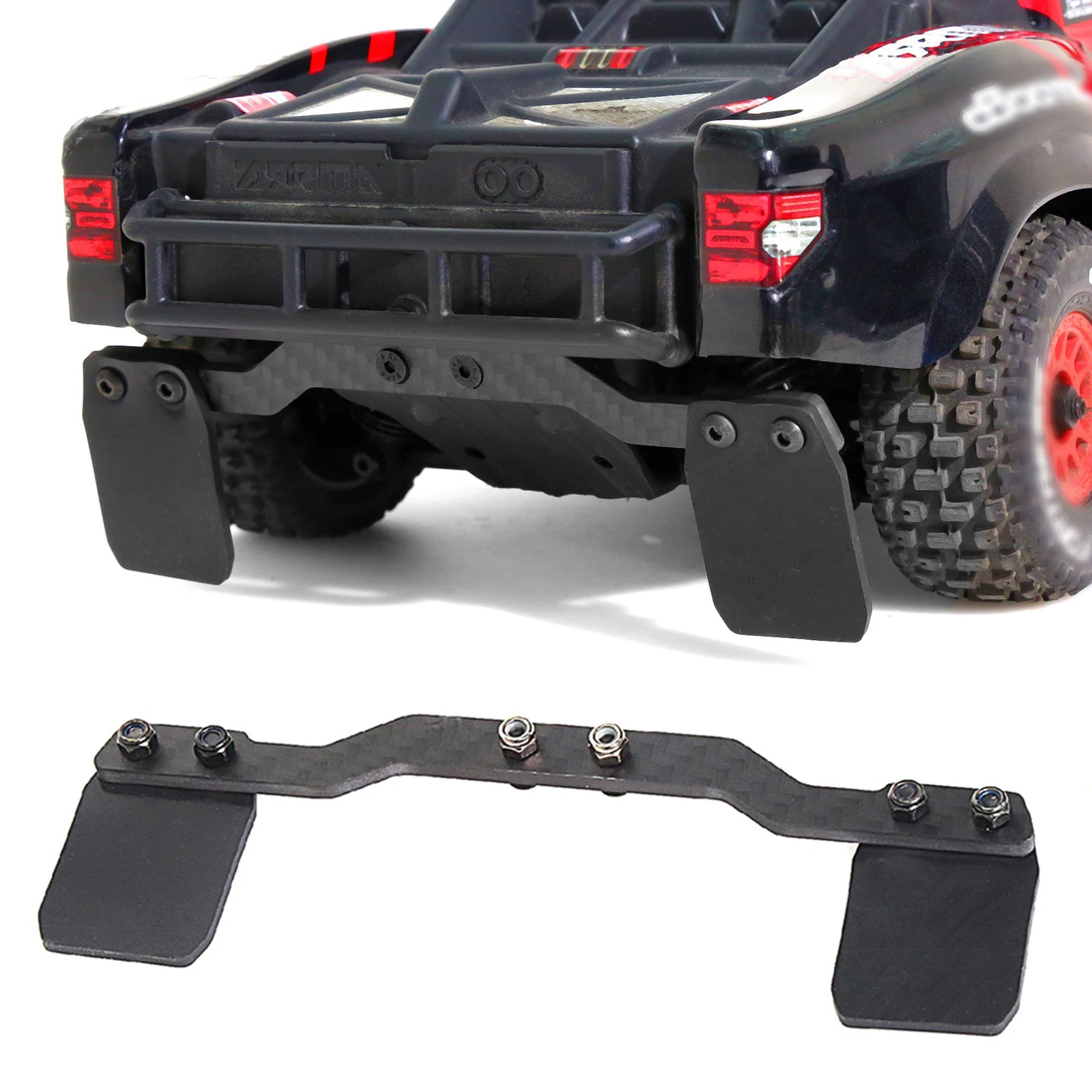 Rear Mud Flag Carbon Fiber Mount for ARRMA 1/14 MOJAVE GROM RC Car ...
