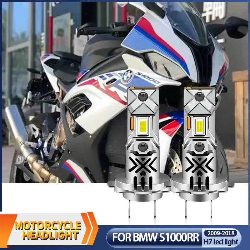 1/2Pcs 12V Motorcycle 60W White 12000lm H7 LED Headlight Bulbs 6000k ...