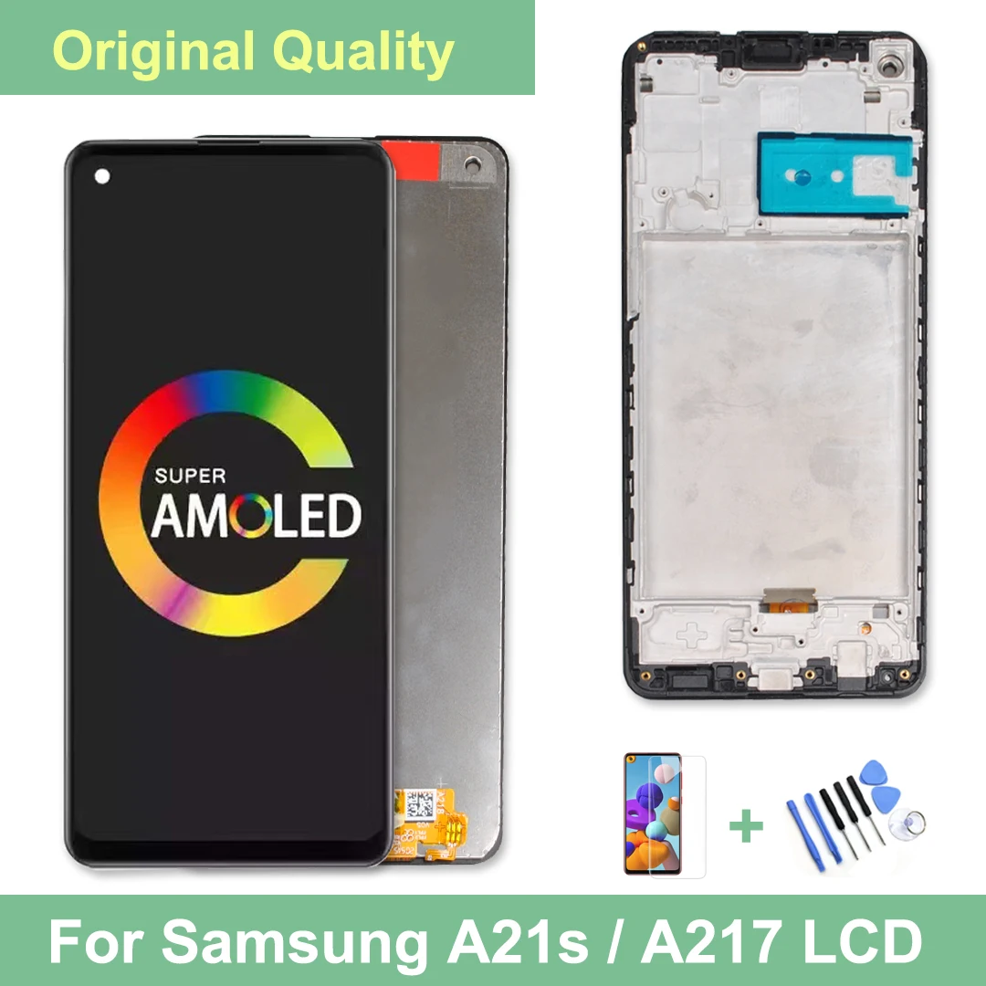 Wyświetlacz do Galaxy A21S LCD A217F/DS A217H 6.5 "oryginalny do Samsung Galaxy A21S A217F A217 ...