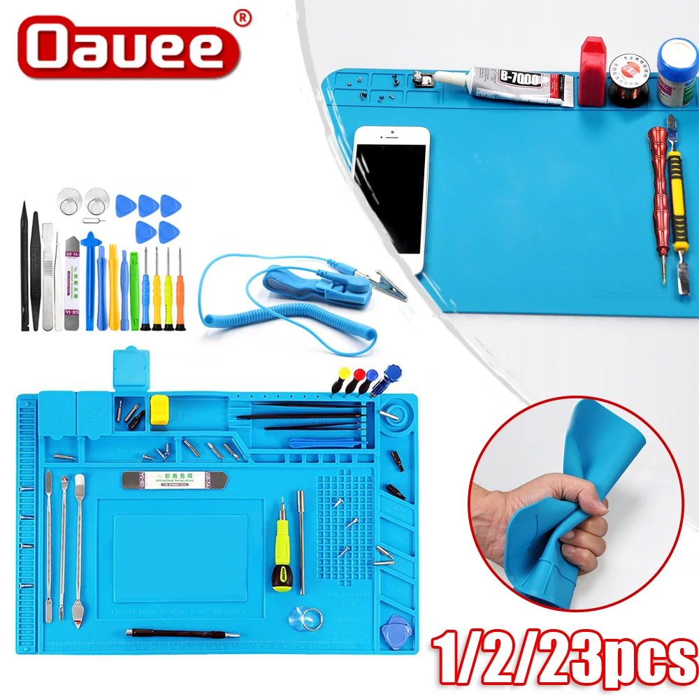 ESD-Soldering-Mat-Heat-Resistant-Insulation-Mat-Soldering-Station-Kit ...