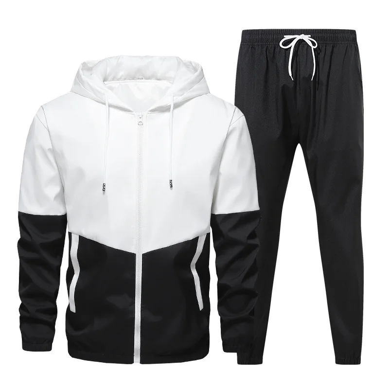 Men-Casual-Sets-Mens-Hooded-Tracksuit-Sportswear-Jackets-Pants-2-Piece ...
