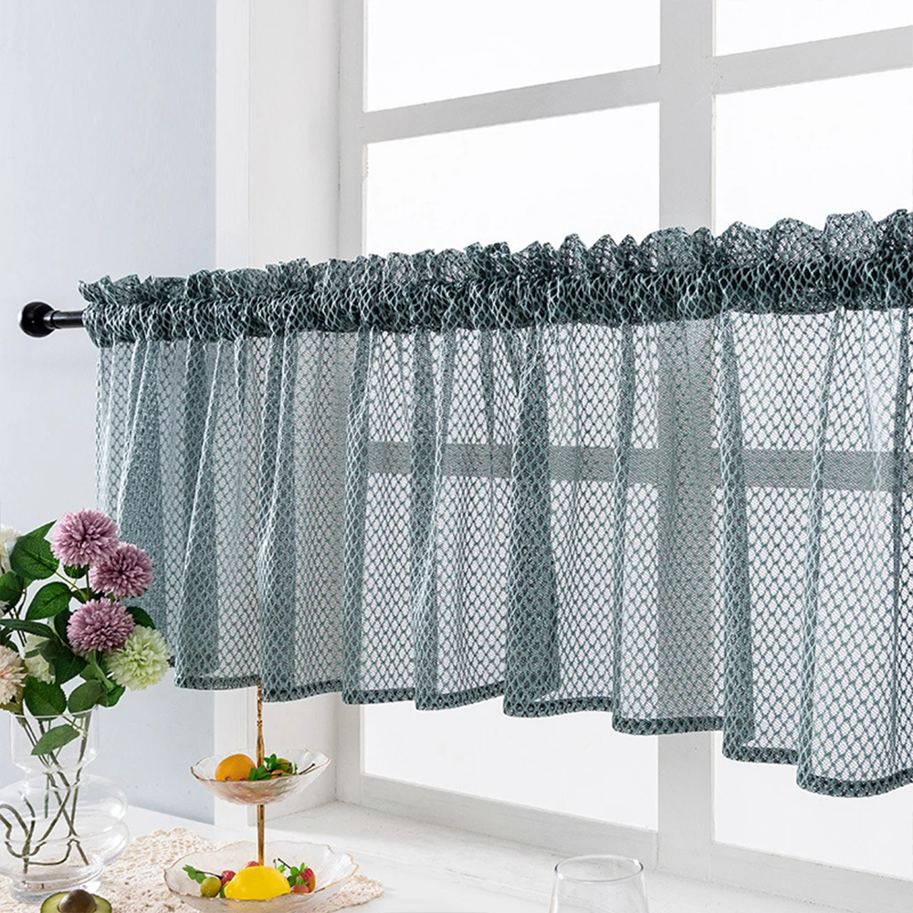 Curtains Small Kitchen Window | Sheer Curtains Short Room - Lace Sheer ...