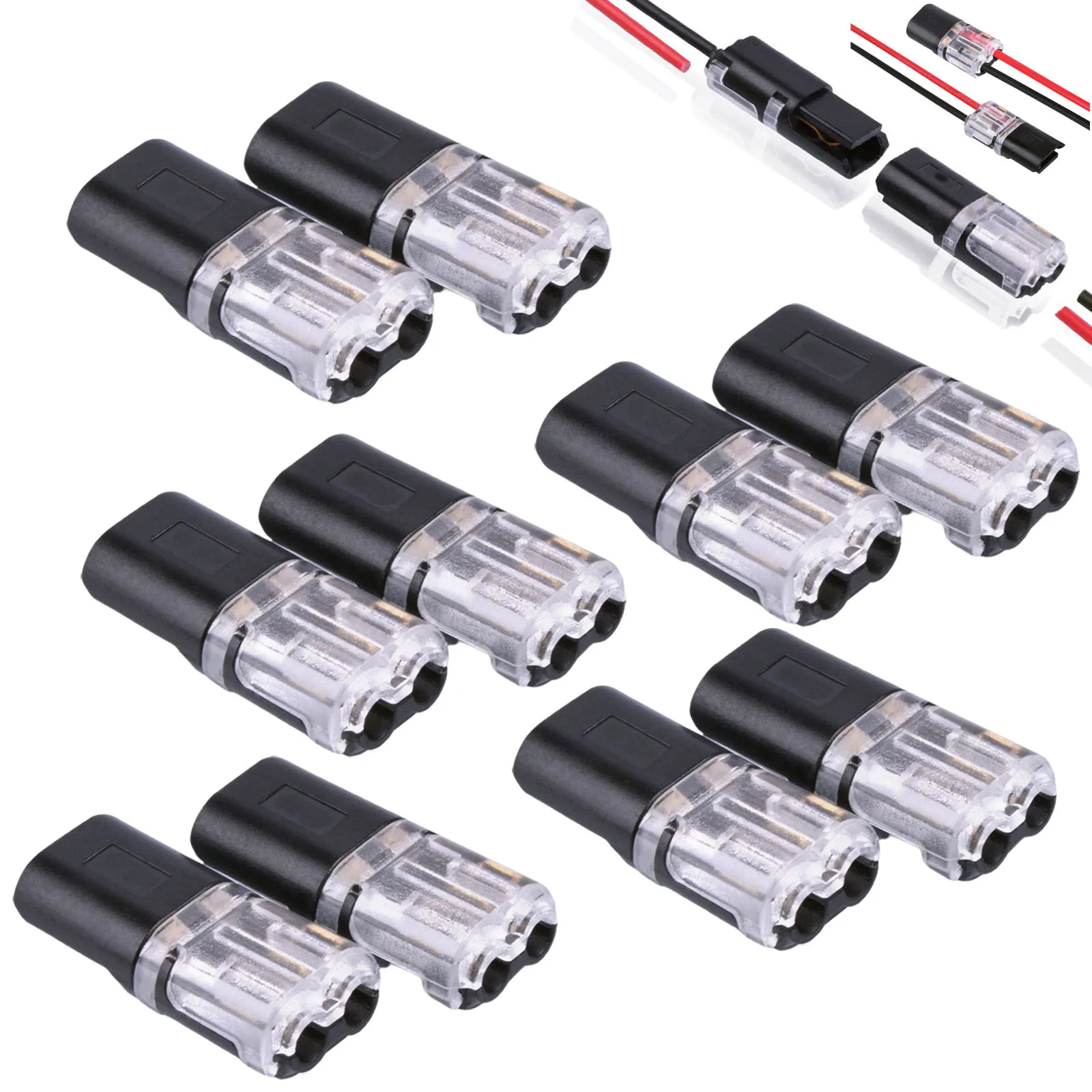 20pcs-2-Pin-Way-Plug-Waterproof-Electrical-Connector-Car-Wire-Cable ...