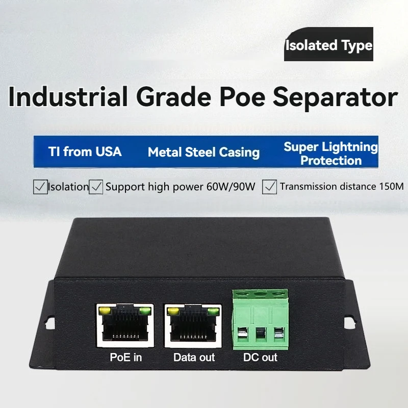 802.3af/at/bt POE Switch Splitter High Power 30W 60W 90W 12V DC Output ...