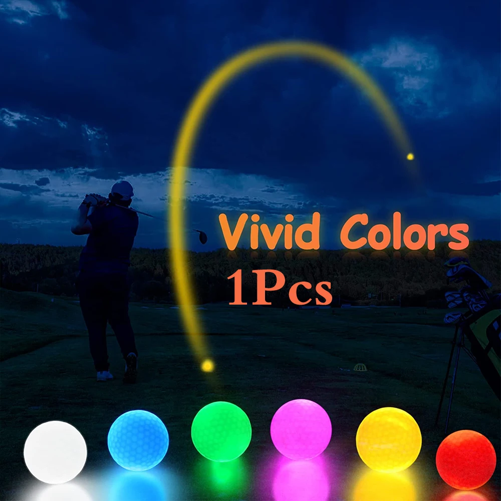 1pcs New LED Golf Ball Light up Golf Ball Night Golf Balls Luminous ...