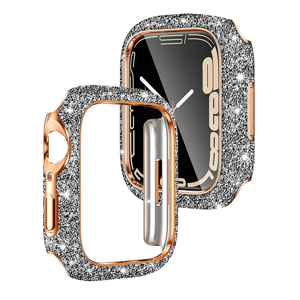 Diamond-Case-for-Apple-Watch-45mm-41mm-44mm-40mm-Bling-Crystal-Bumper ...