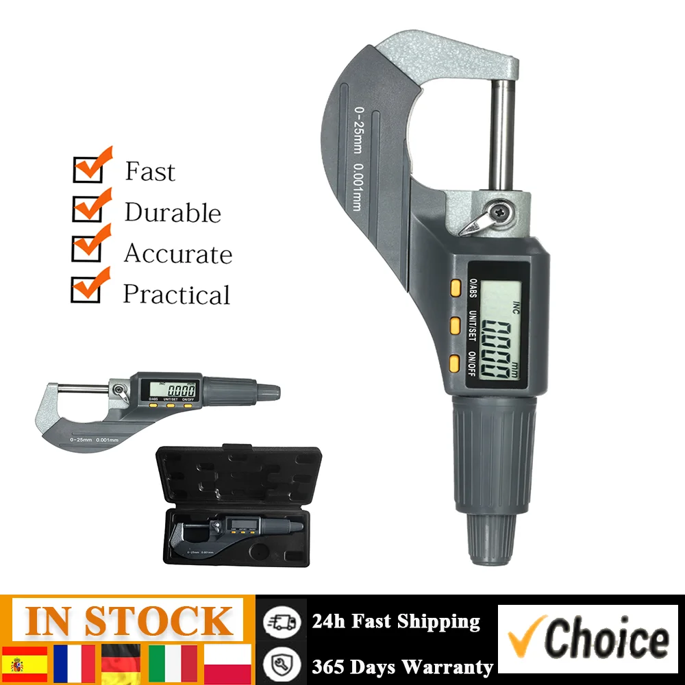 Digital-Micrometer-0-25mm-Electronic-Digital-Outside-Micrometer-0-001mm ...