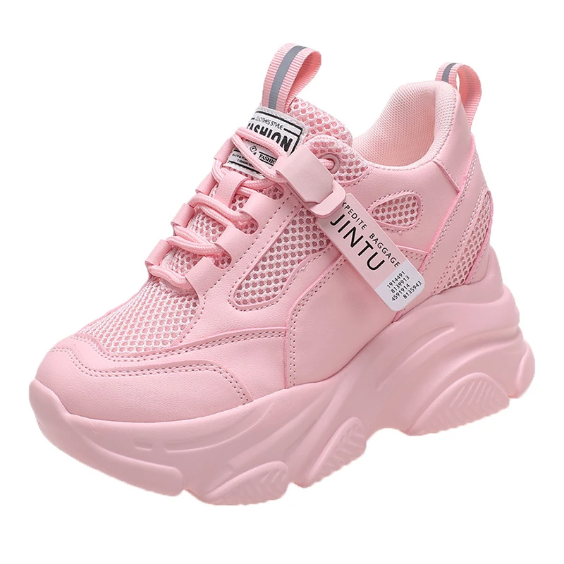 Women Chunky Sneakers 2022 Fashion Platform Snakers Ladies Brand Wedges ...