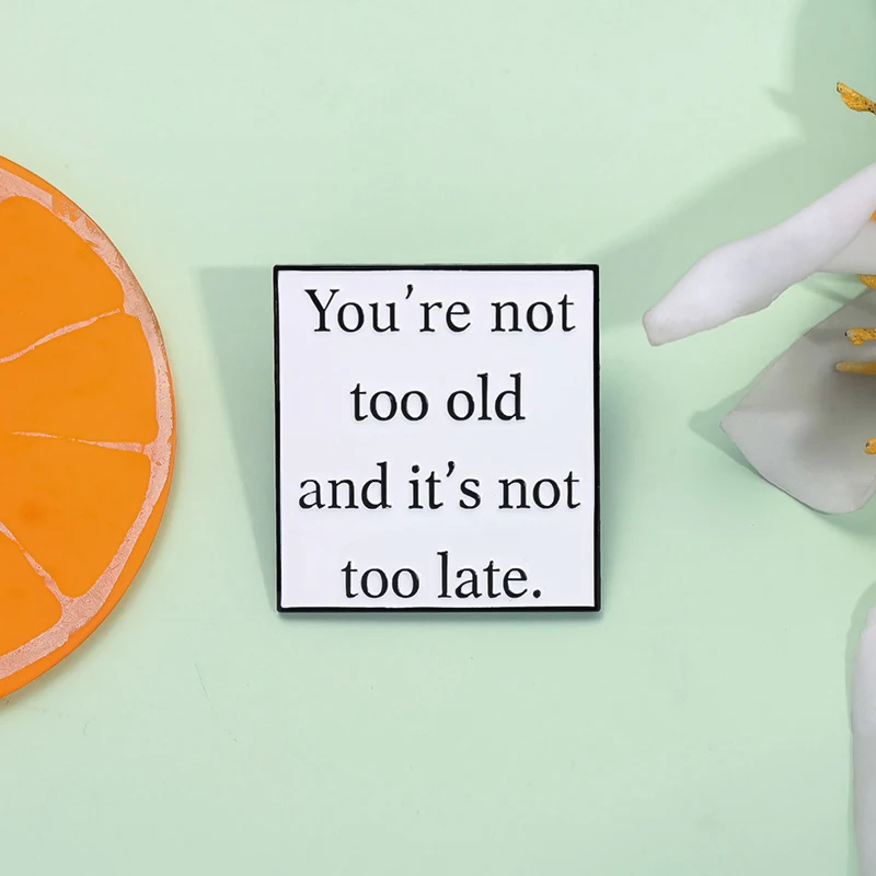 You-re-Not-Too-Old-And-It-s-Not-Too-Late-Enamel-Pins-Funny-Satirical ...