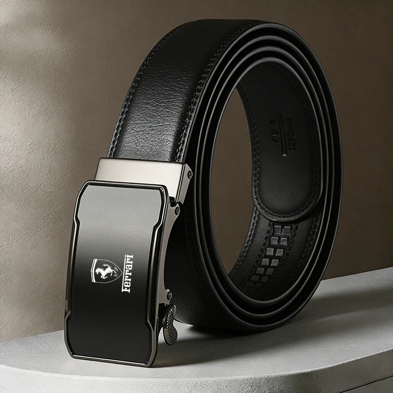 High-grade Business Men's Belt Trendy Automatic Hasp Leather Belt For ...