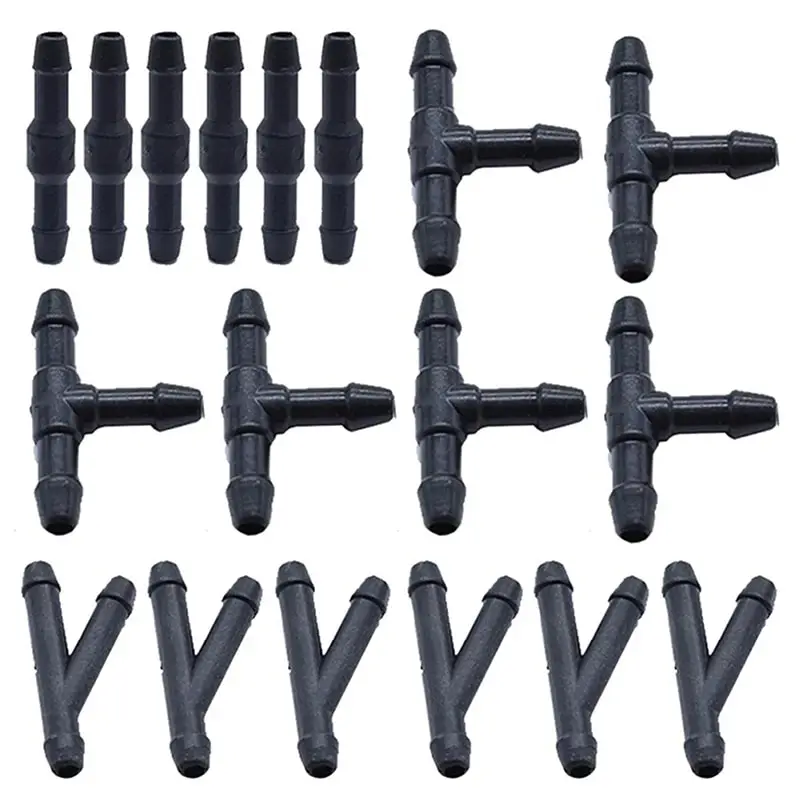 18PCS Windscreen Washer Joiner Pipe Connector I T Piece Straight 3 Way ...
