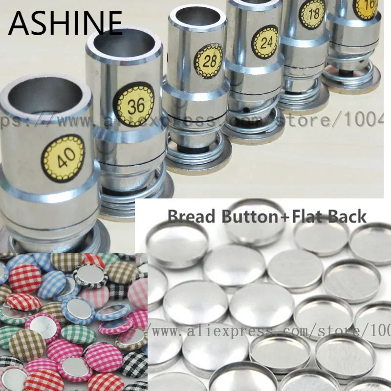 Fabric Self Covered Cover Button Press Machine Die Mold Tools+100 set ...