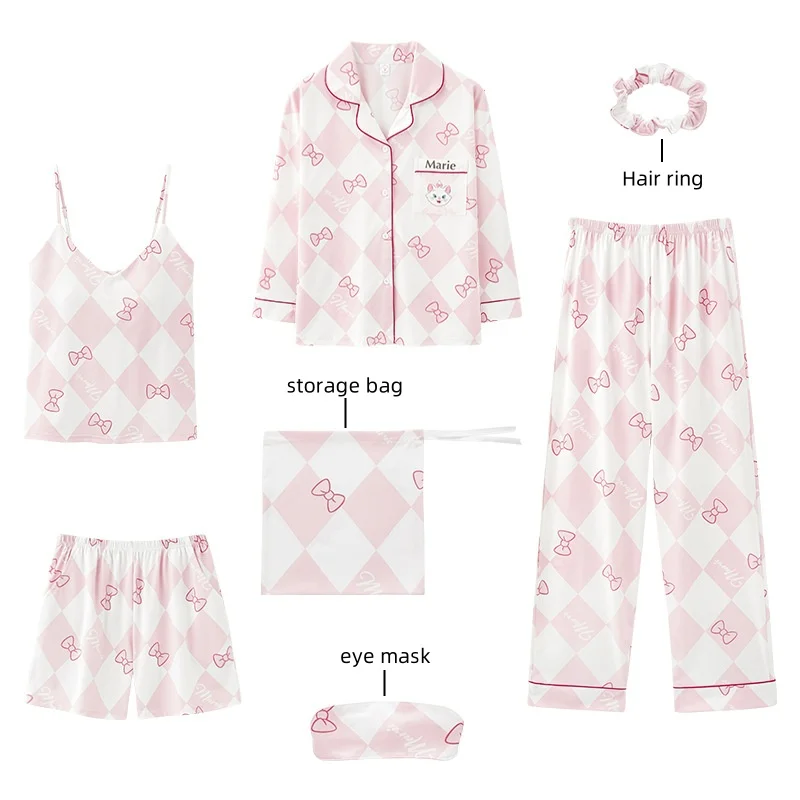 7Pcs-Kawaii-Disney-Marie-Cat-Pajamas-for-Women-Summer-Cartoon-Home ...