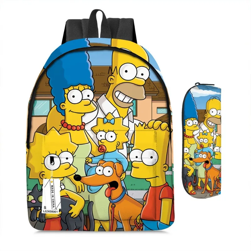 2pcs-The-Simpsons-Cosplay-Anime-Backpacks-for-Kids-Student-School-Bags ...