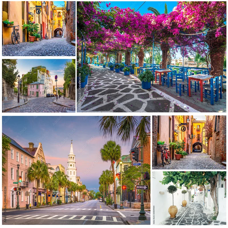 Vintage-European-Street-View-Scenery-Photography-Backdrops-Props ...