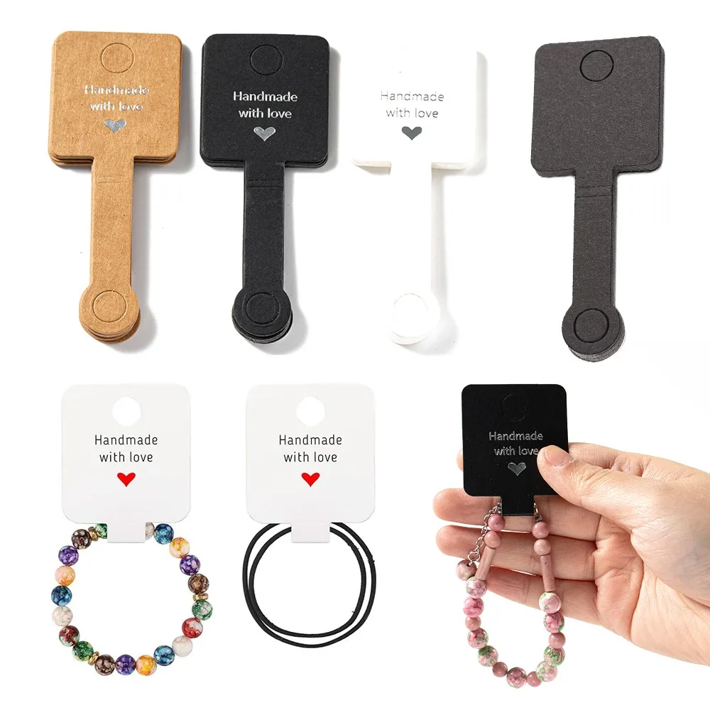 50Pcs-4x10cm-Self-Adhesive-Display-Card-Paper-Price-Tag-for-Bracelet ...