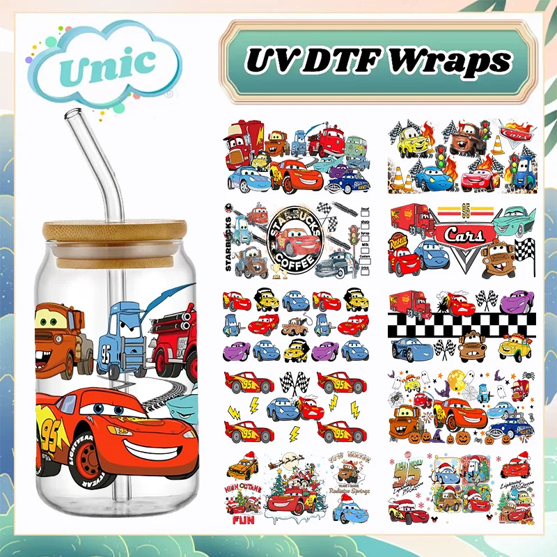 Disney-Cartoon-Cars-Pattern-UV-DTF-Transfer-Sticker-Waterproof ...