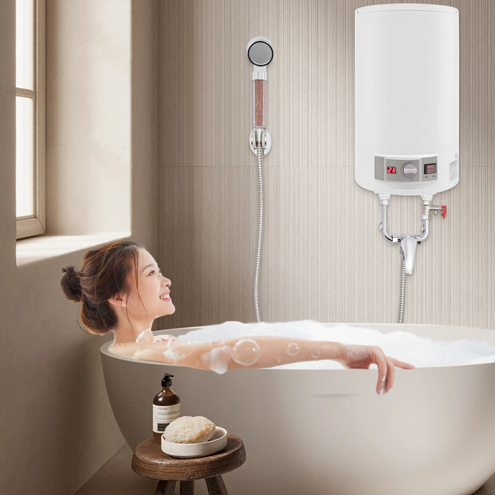 DSZF-50 Electric Tank Water Heater 2000W for kitchens, toilets, flats ...