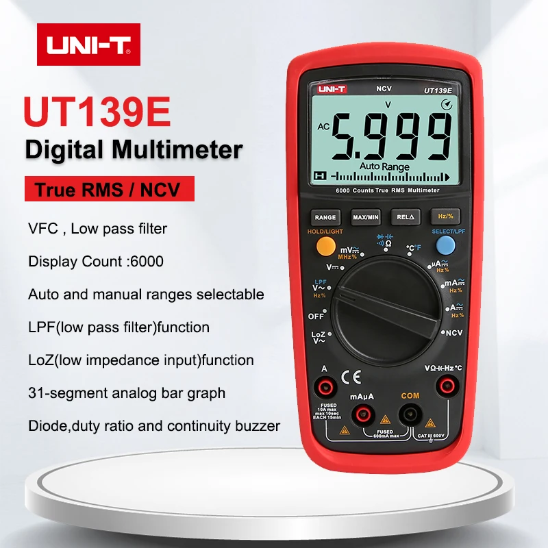 UNI-T-UT139E-UT139A-UT139S-True-RMS-Digital-Multimeter-AC-DC ...