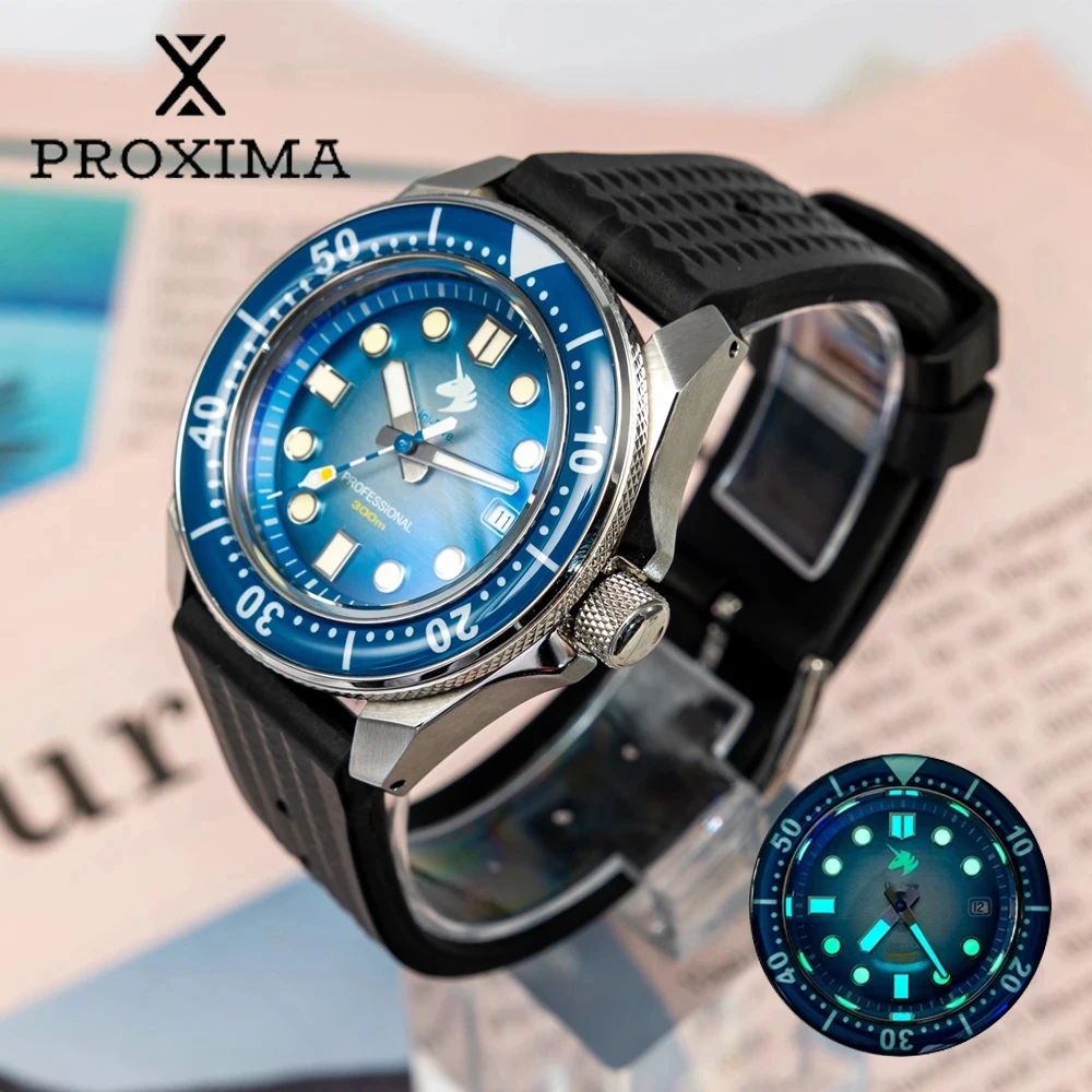 Proxima-UD1688-ZXB-Diver-Aluminum-7000-Mechanical-Men-Watches-Automatic-NH35-Movement-Rubber ...