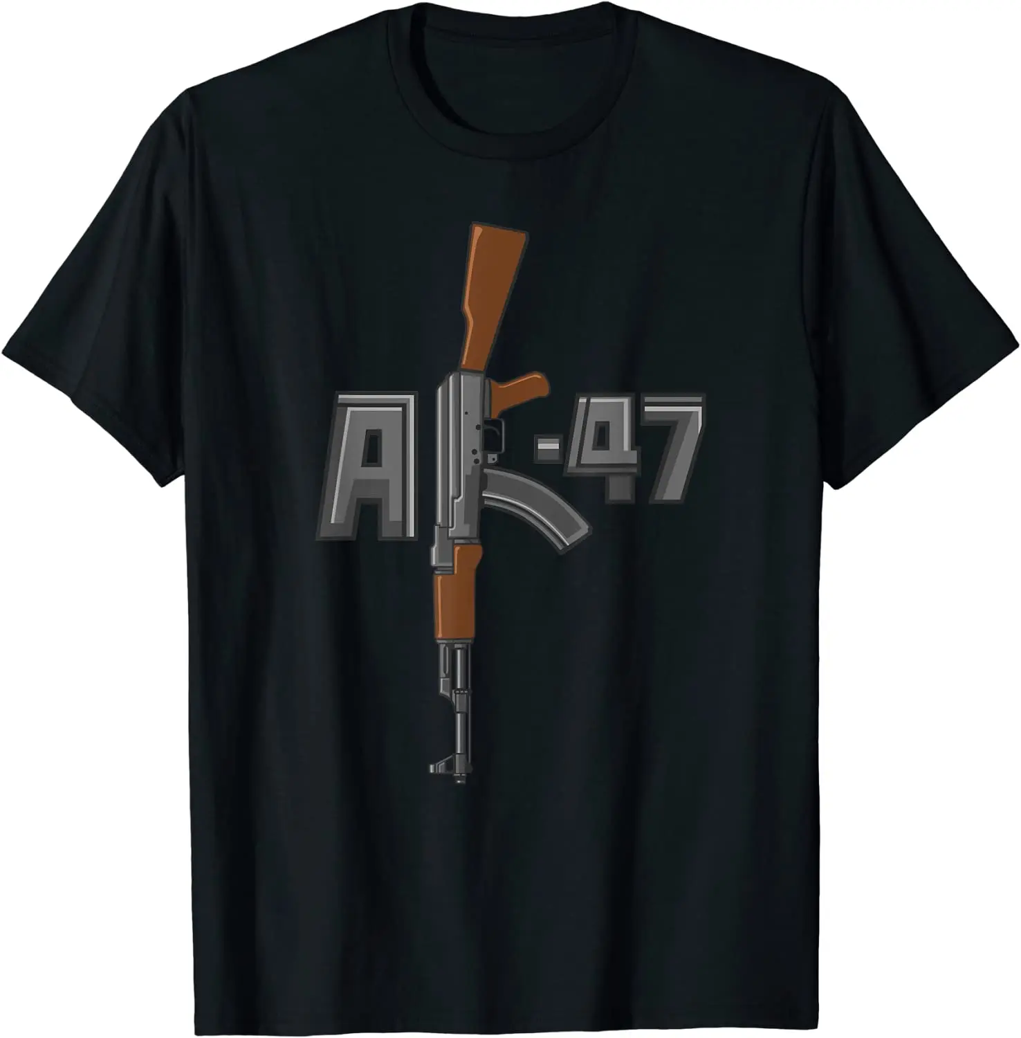 AK 47 Rifle Gun K Design, Assault AK47 Gun Owner Men T Shirt Short ...