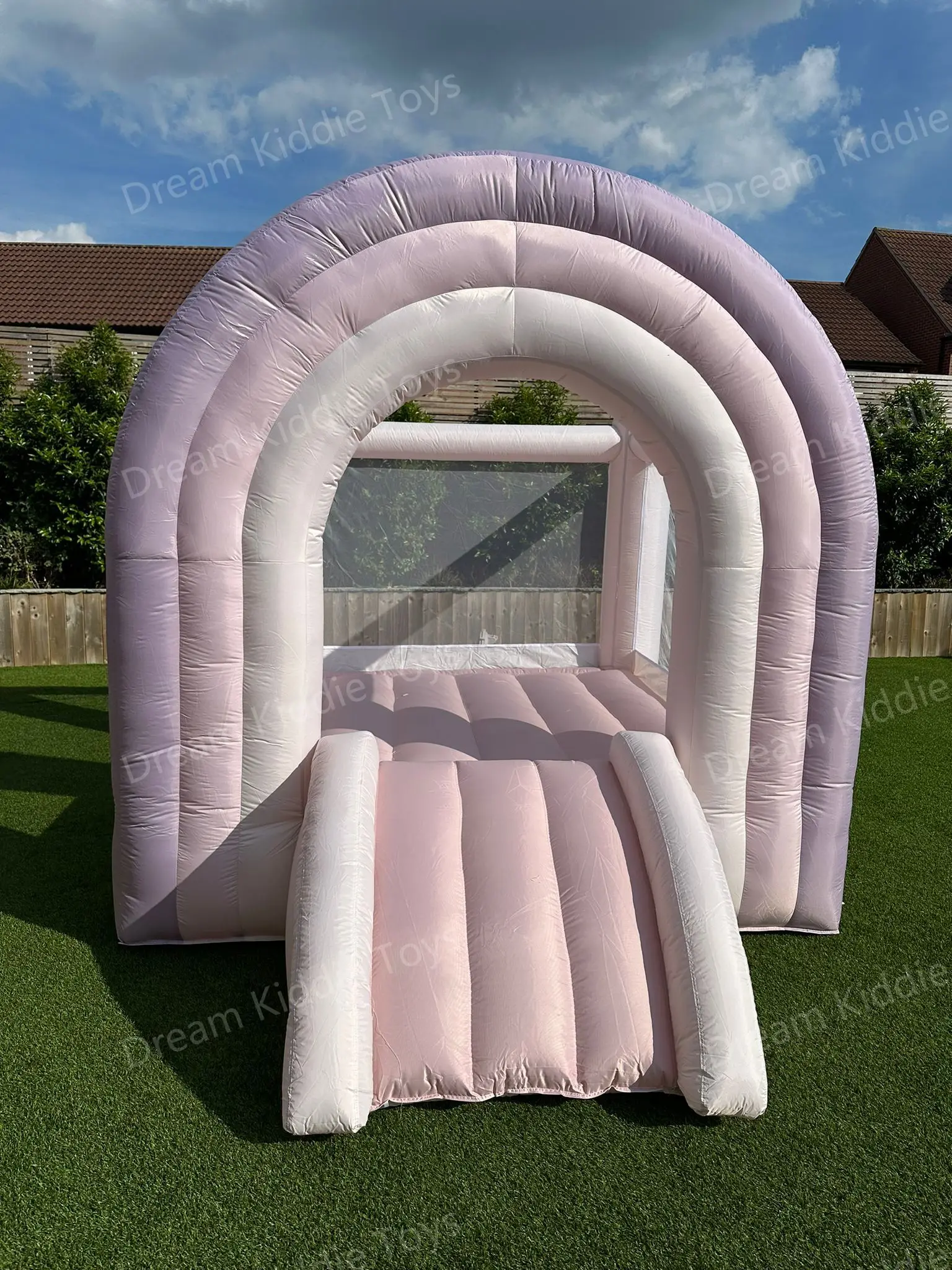 Rainbow-Bounce-House-Commercial-Inflatable-Bouncer-Bouncy-Castle ...