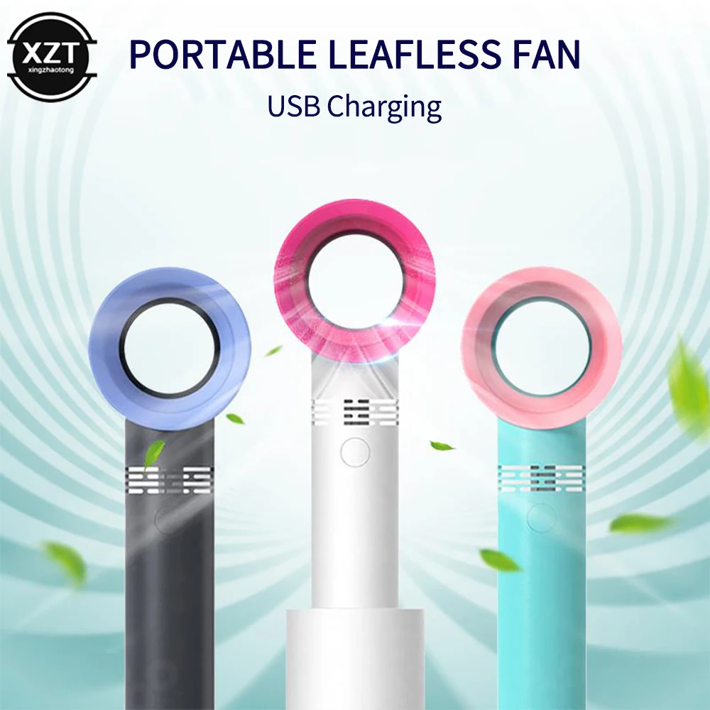Portable-Zero9-Leafless-Handheld-Small-Fan-USB-Rechargeable-Silent-3-Speed-Electric-Fan-for ...