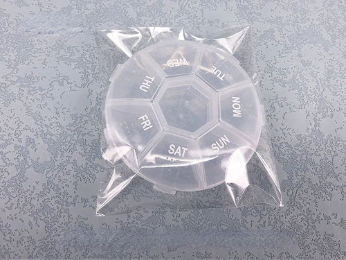 7 Days Medicine Pill Box Mini Round Portable Travel Storage Vitamin Box ...