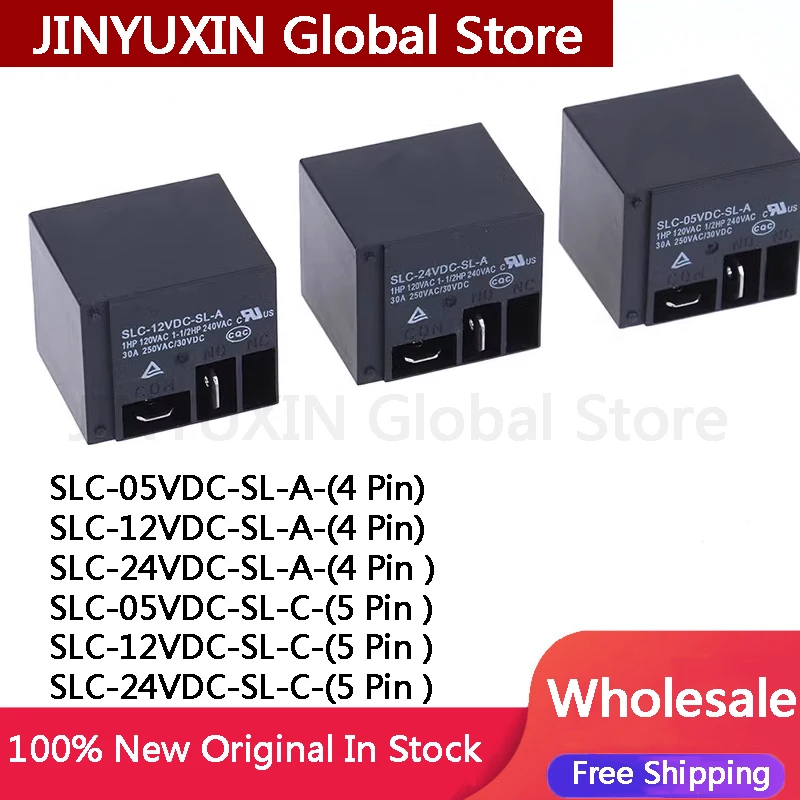 5Pcs SLC-05VDC-SL-A SLC-12VDC-SL-A SLC-24VDC-SL-A 4 Pin SLC-05VDC-SL-C ...