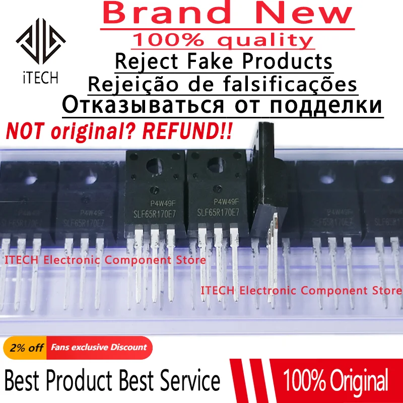 10pcs/lot Original SLF65R170E7 TO-220F Field-effect Transistor 100% New ...