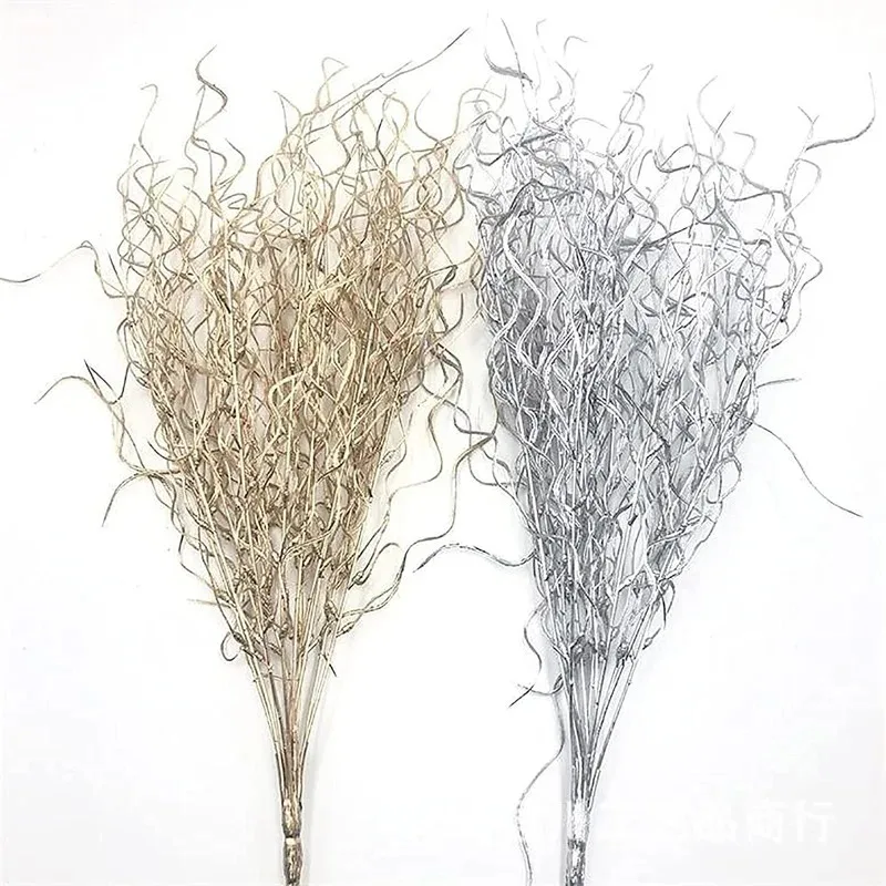 Gold-Sparkle-Curly-Ting-Branch-Vase-Filler-Artificial-Floral-Flower ...