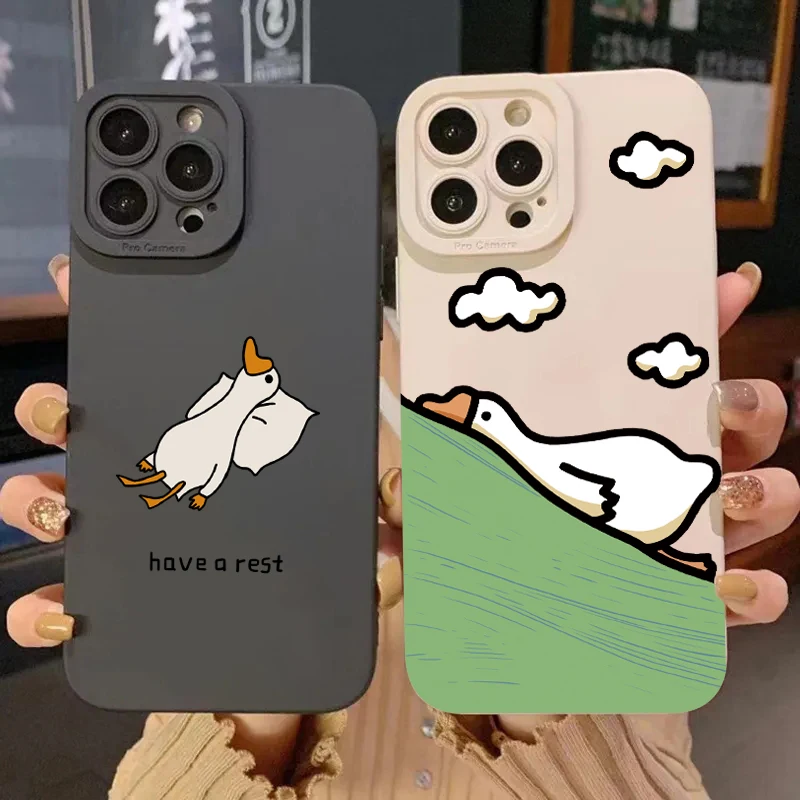 Cute-Cartoon-Duck-Phone-Case-For-Samsung-Galaxy-S23-Ultra-S22-Plus-S21 ...
