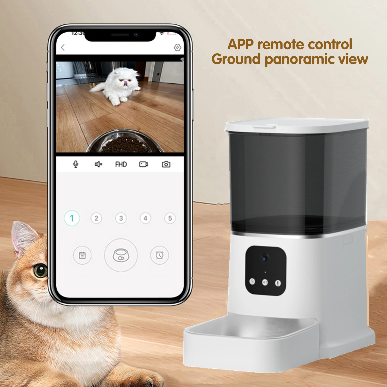 Automatic-Pet-Feeder-dog-cat-Smart-WiFi-Food-Dispenser-timed ...