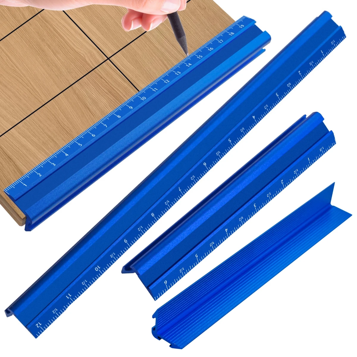Precision-Metric-Imperial-Marking-V-Ruler-Carpentry-Paint-Line-Ruler ...