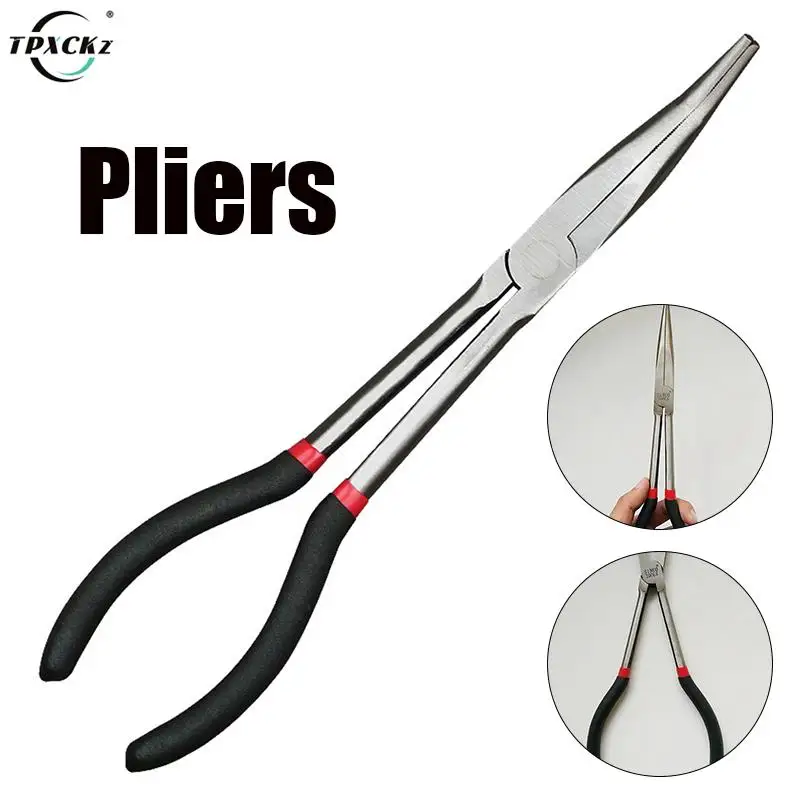 1pcs-26-28cm-Multifunctional-Fishing-Pliers-Curve-Straight-Long-Handle ...
