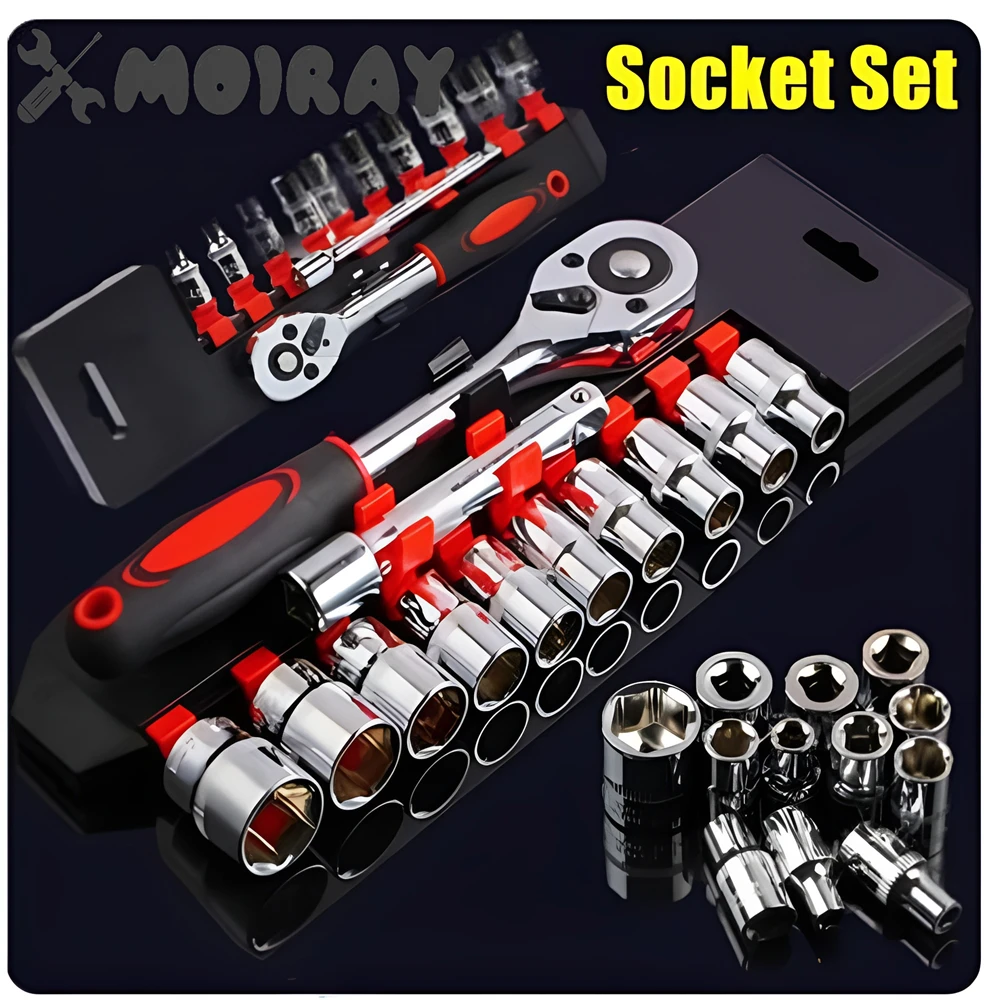 Socket-Wrench-12PCS-Set-Extension-Rod-Multi-function-Ratchet-Spanner ...