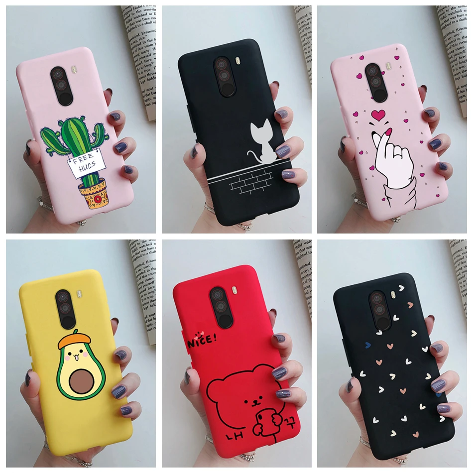 For-Xiaomi-Pocophone-F1-Case-Cute-Cactus-Soft-TPU-Silicone-Back-Cover ...