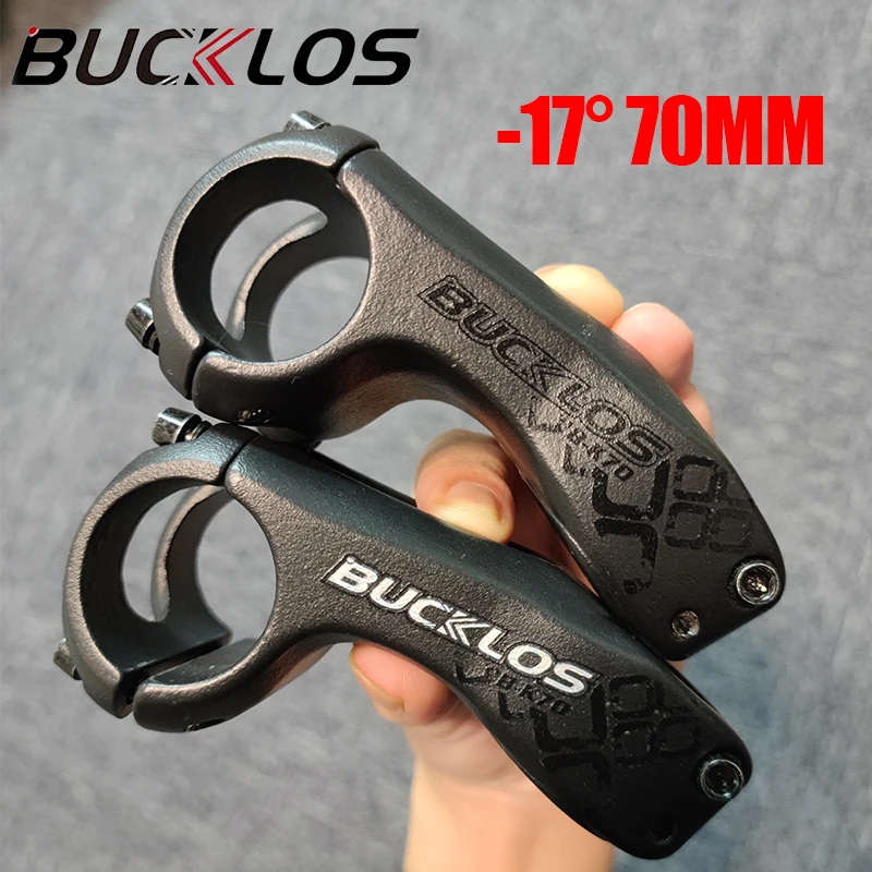 BUCKLOS Ultralight Bike Stem -17degree 70mm Bicycle Handlebar Stem ...