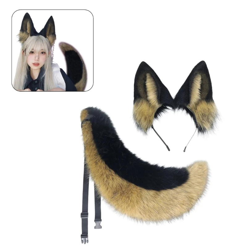 Wolf-Ears-Headbands-Tail-Wolf-Cosplays-Costume-Wolf-Ears-Tail-Party ...