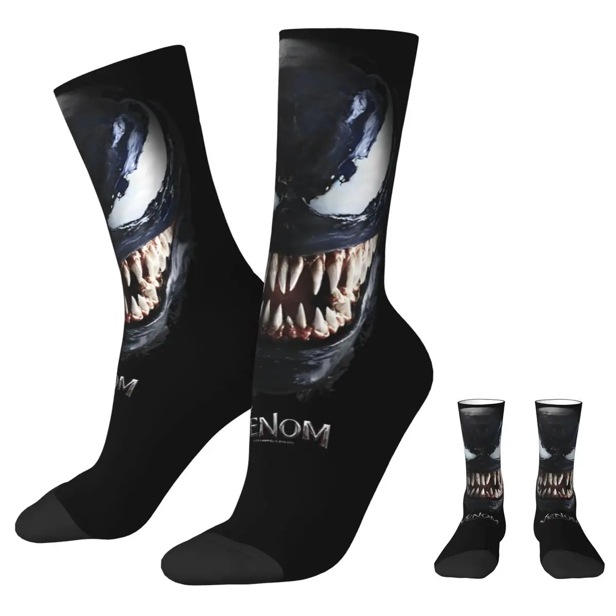 Venom-Up-Close-Face-Grin-Winter-Warm-Retro-Men-s-Women-sSocks ...
