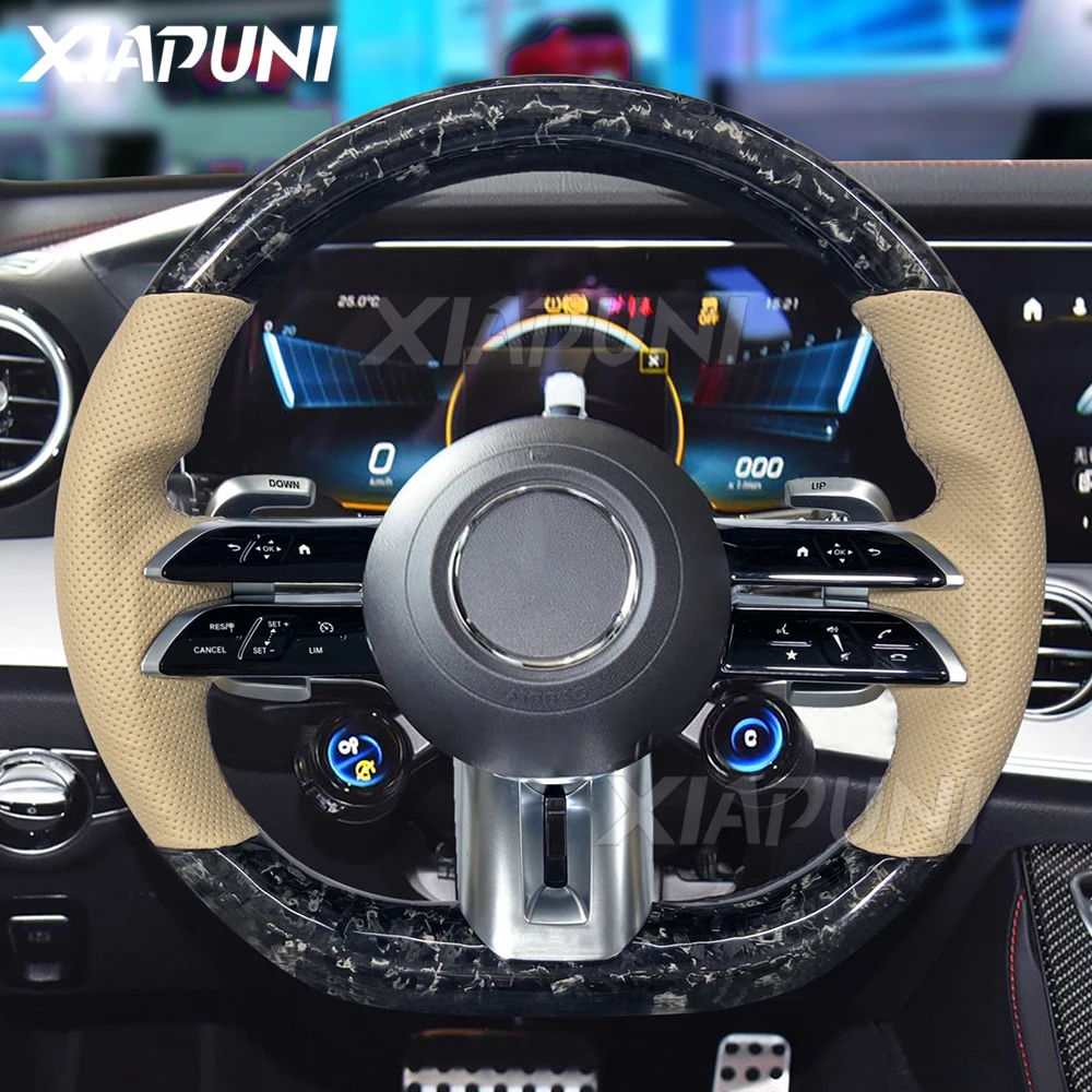 Forged-Carbon-Fiber-Steering-Wheel-For-Benz-Mercedes-AMG-SL-2022-GLC ...