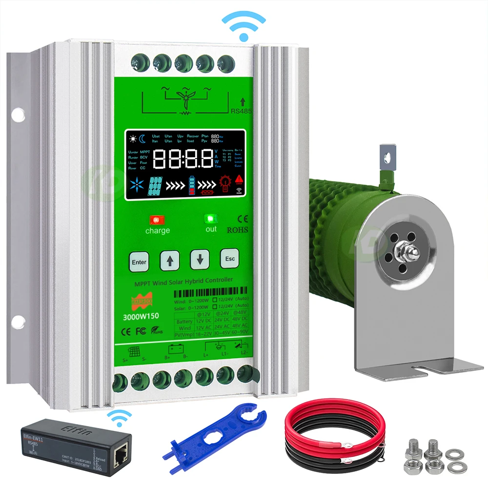 3000W-MPPT-Hybrid-Wind-Solar-Controller-Charge-And-Discharge-Regulator ...