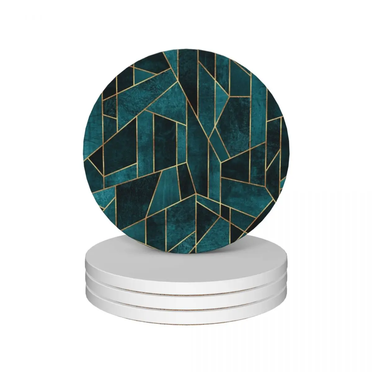 Skyscraper-Dark-Teal-Ceramic-Coasters-Set-of-4-personalize-ceramic-set ...