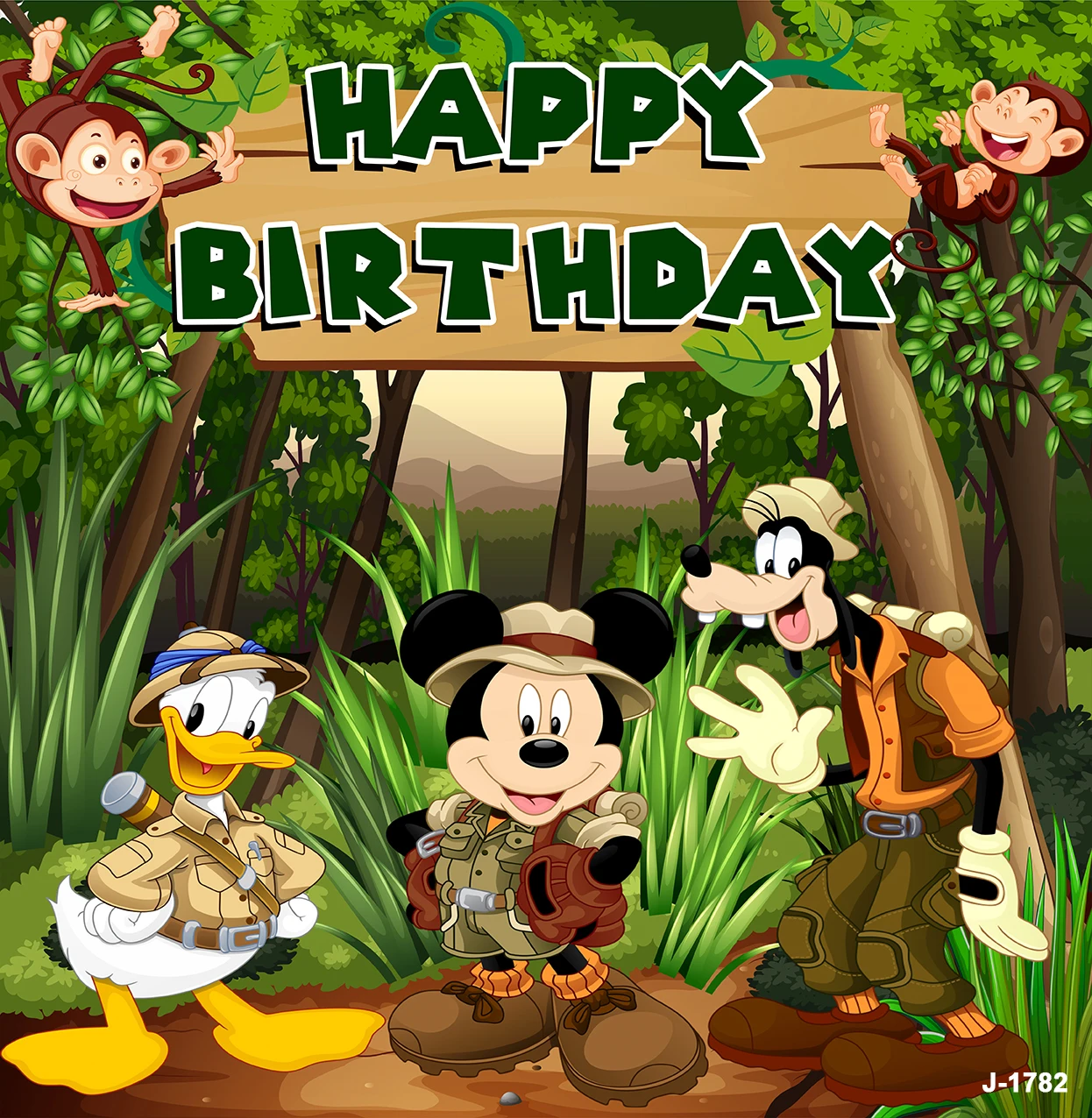 Happy 1st Birthday Mickey Mouse Card
