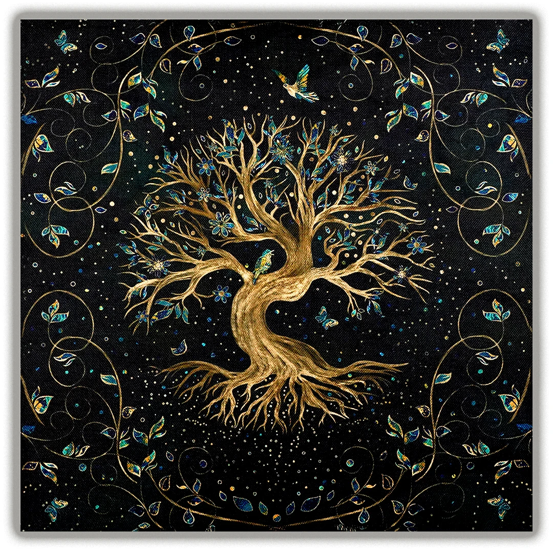 Tree of Life Tarot Cloth Mooon Cloth For Readings Tarot Cards Reading ...
